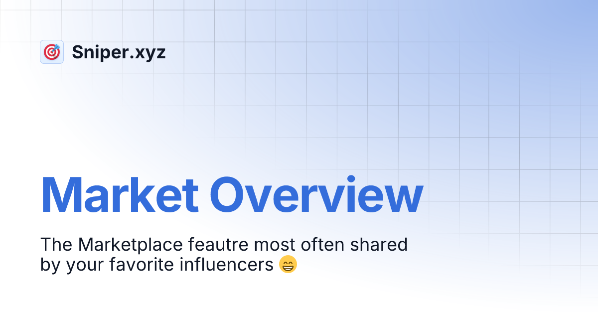 Market Overview | Sniper.xyz